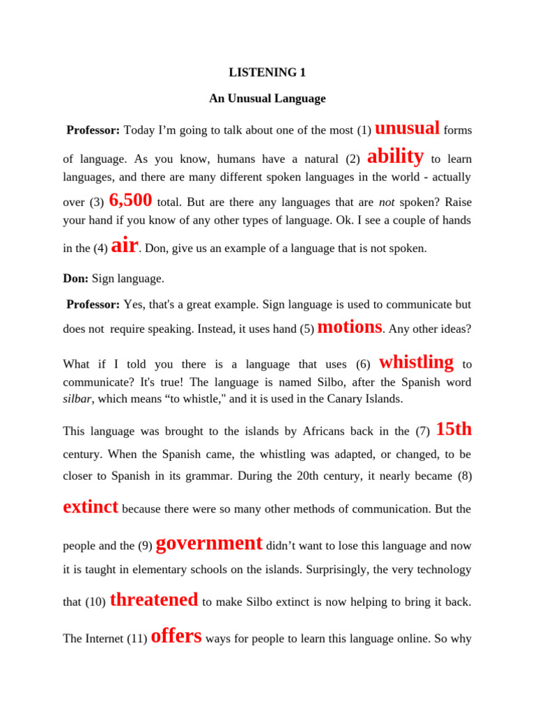 Unit 10 - Lis 1+2 - Key | PDF