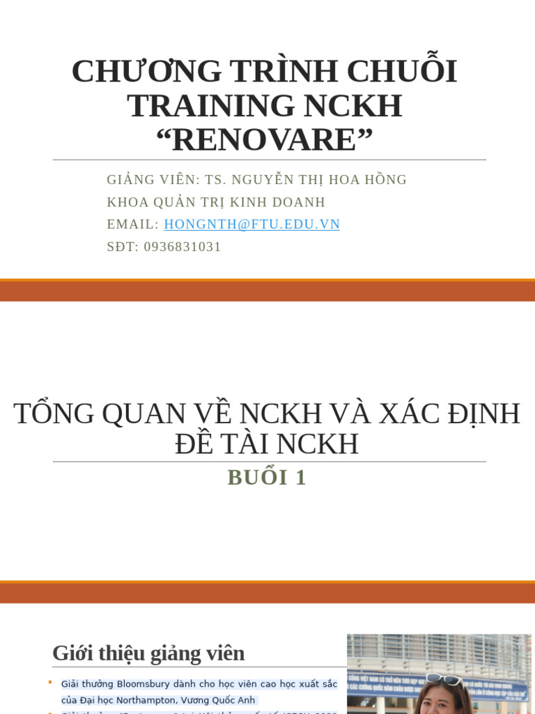Tổng quan về NCKH và xác định đề tài NCKH | PDF