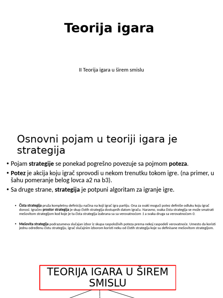 Teorija Igara MVU 2 | PDF
