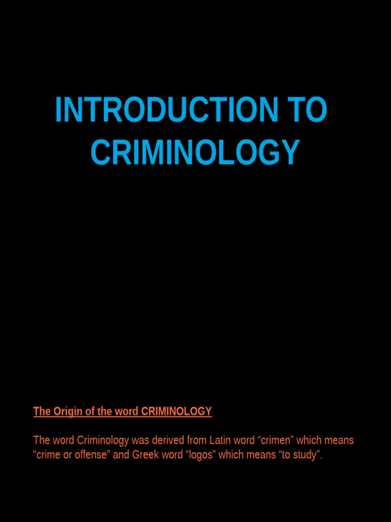 Intro To Crim | PDF