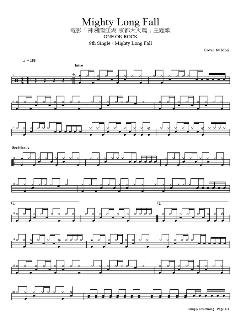One Ok Rock - Mighty Long Fall | PDF