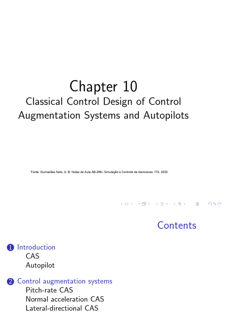 Notas de aula SCAERO-II-2023 Classical Control Design of Control Augmentation Systems and ...