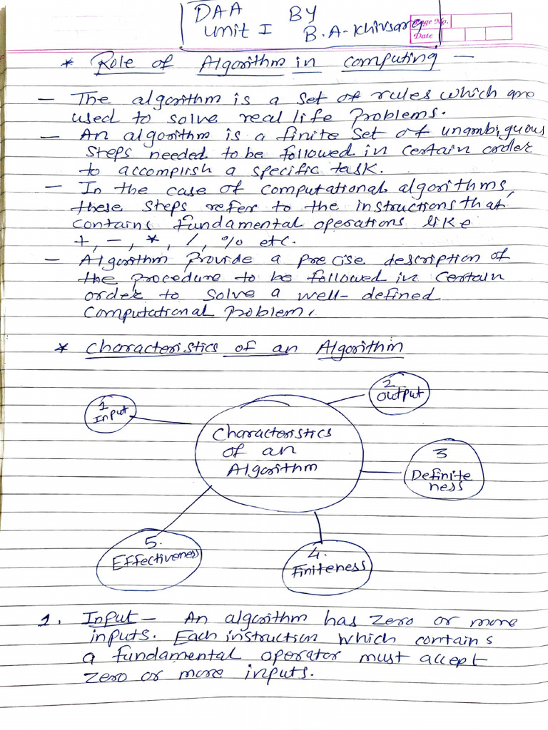 DAA Unit I Notes BAK | PDF