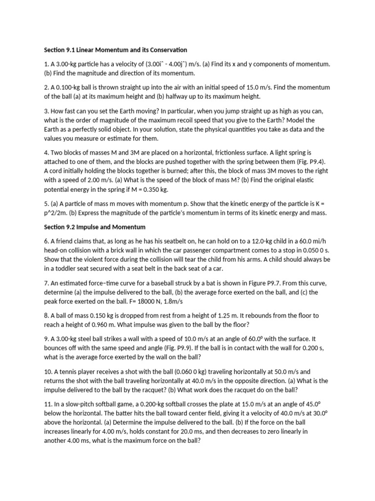 Impulse questions | PDF