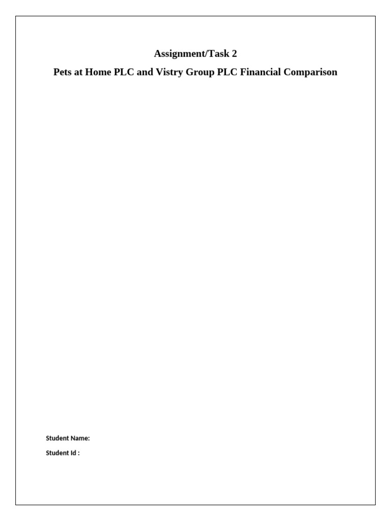 Pets at Home PLC and Vistry Group PLC - Edited | PDF