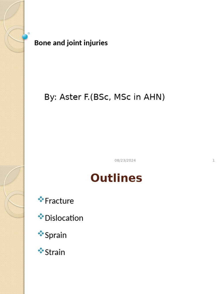 Bone and Joint Injuries | PDF