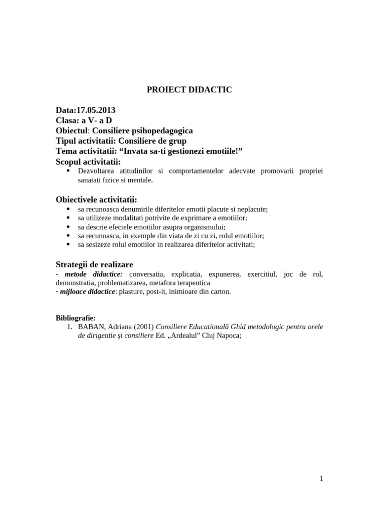 Clasa 5-Singur-Acasa-Emotii | PDF