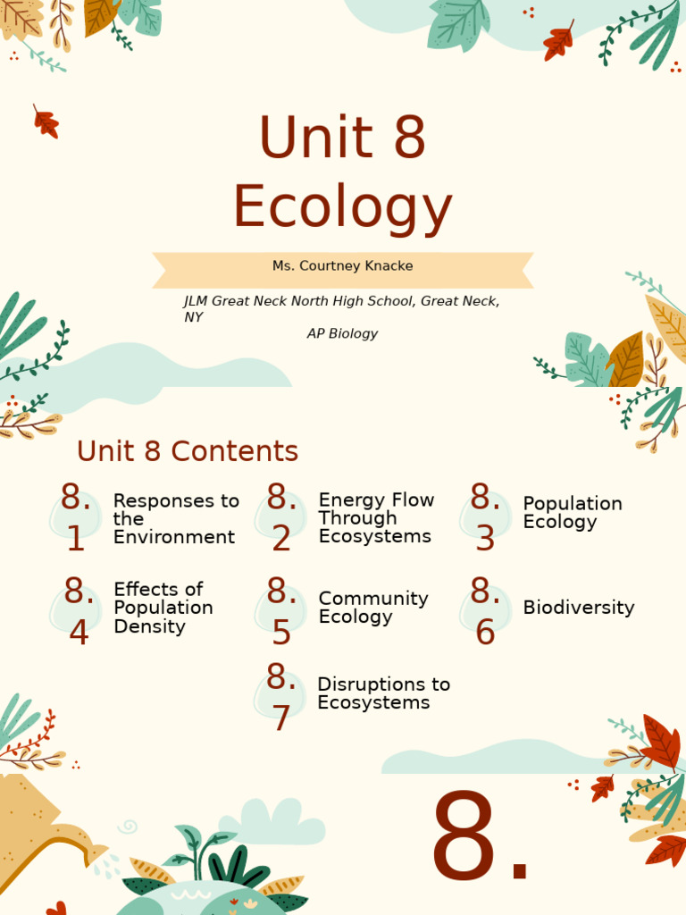 00-Unit 8 Ecology | PDF