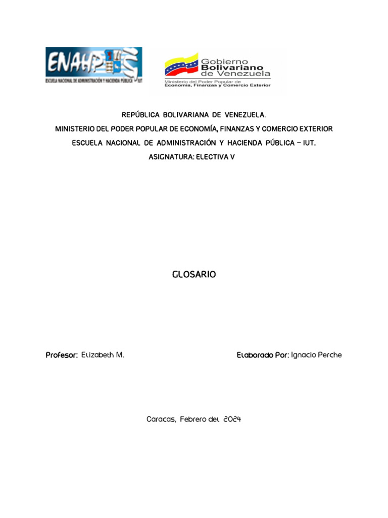 Electiva Glosario | PDF