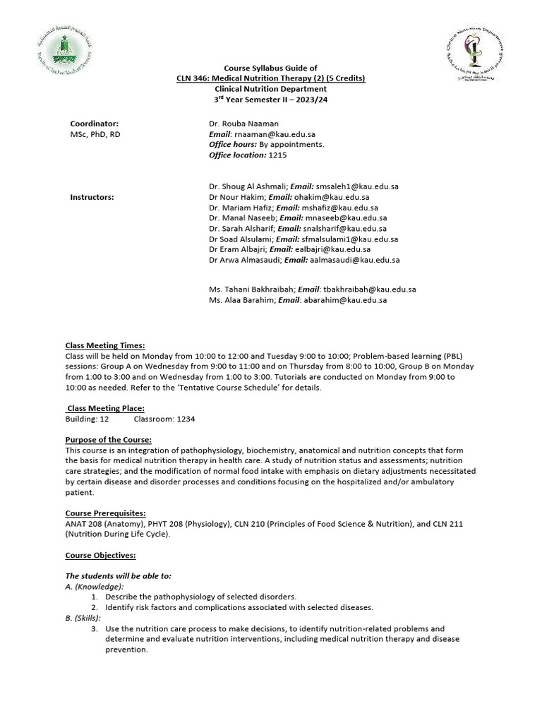 Course Syllabus 2024 MNT 2 FINAl | PDF