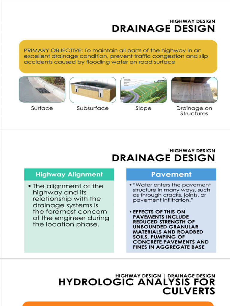 Drainage Design and Structural Design of Pavement | PDF