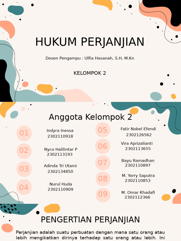 Kelompok 2 - Hukum Perjanjian | PDF