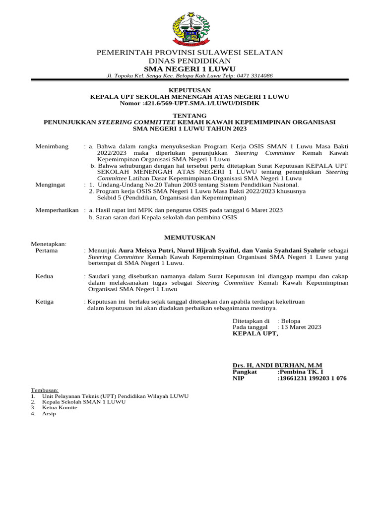 SK Steering Committee Ldko | PDF