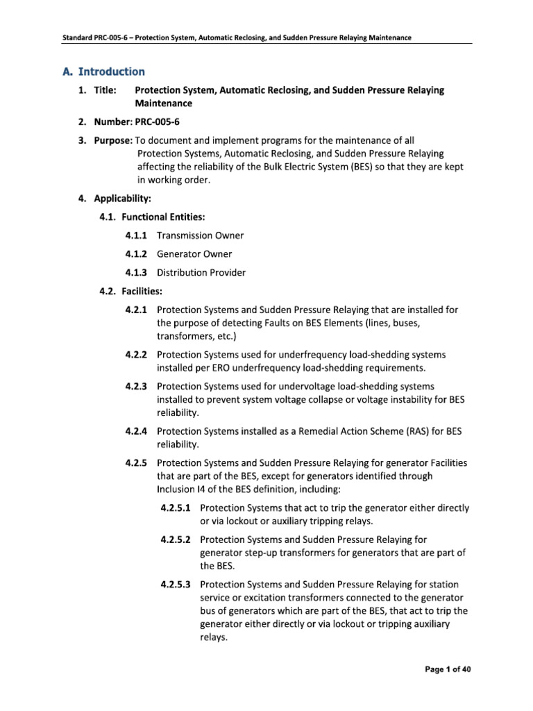 Nerc PRC 005 | PDF