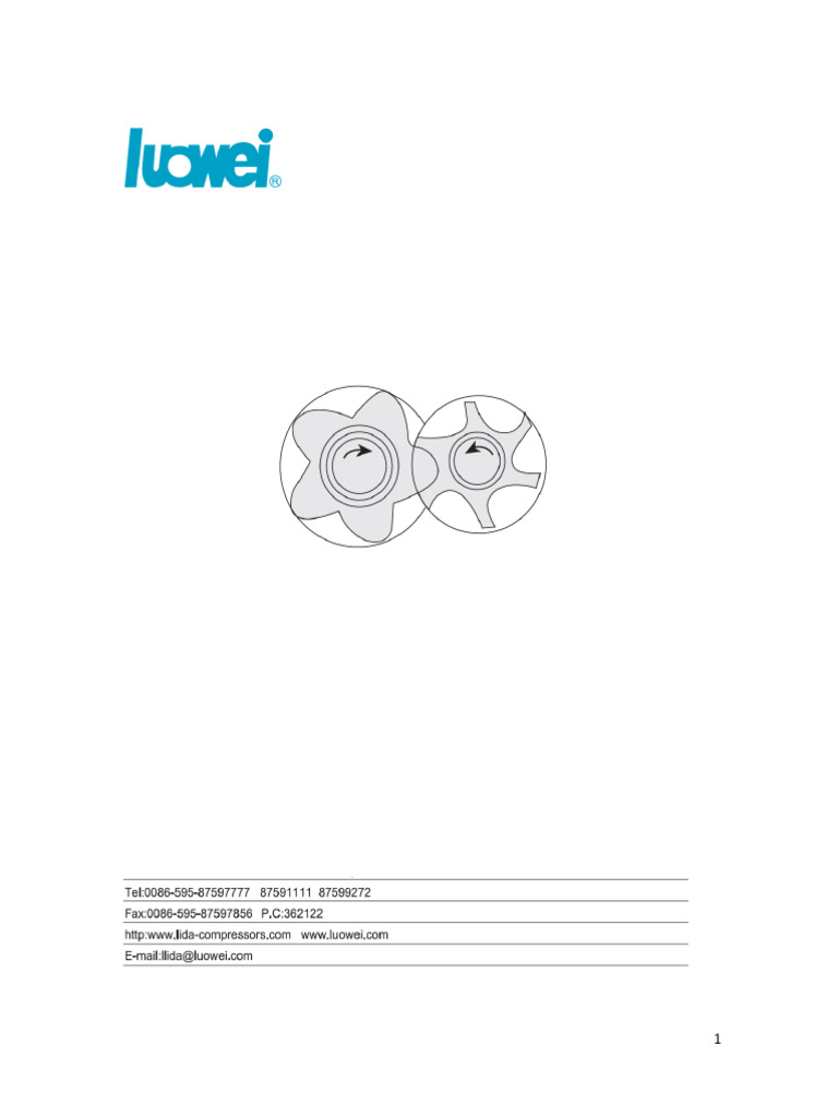 Manual en Castellano Compresor de Aire A Tornillo-LUOWEI | PDF