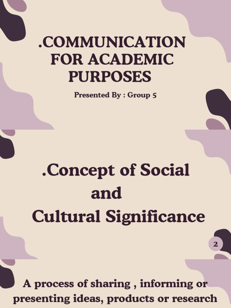 Communication For Academic Purposes | PDF