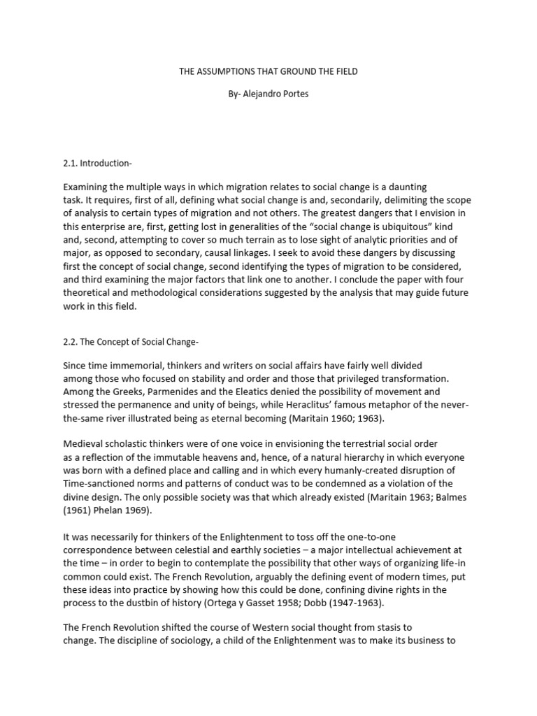 The Assumptions That Ground The Field | PDF