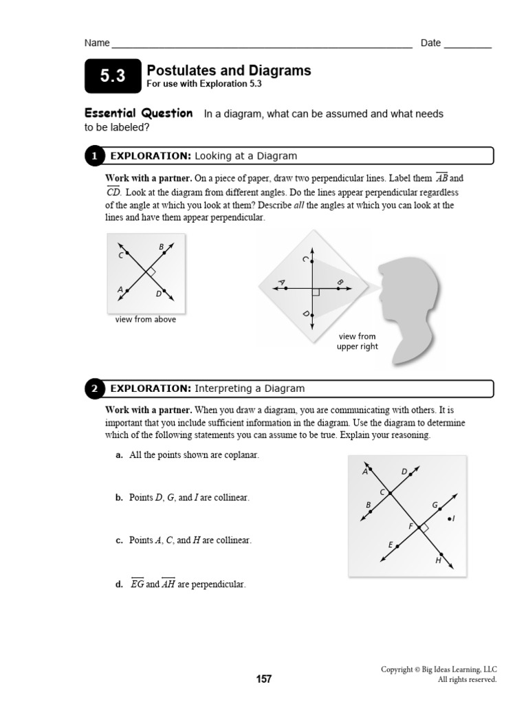 Points Planes & Postulates | PDF | Perpendicular | Angle
