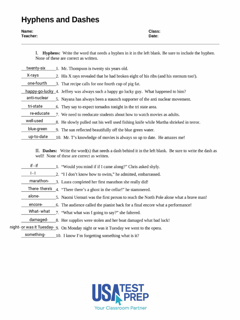 Kami Export - Abigail Roberts - (Template) Hyphens and Dashes | PDF