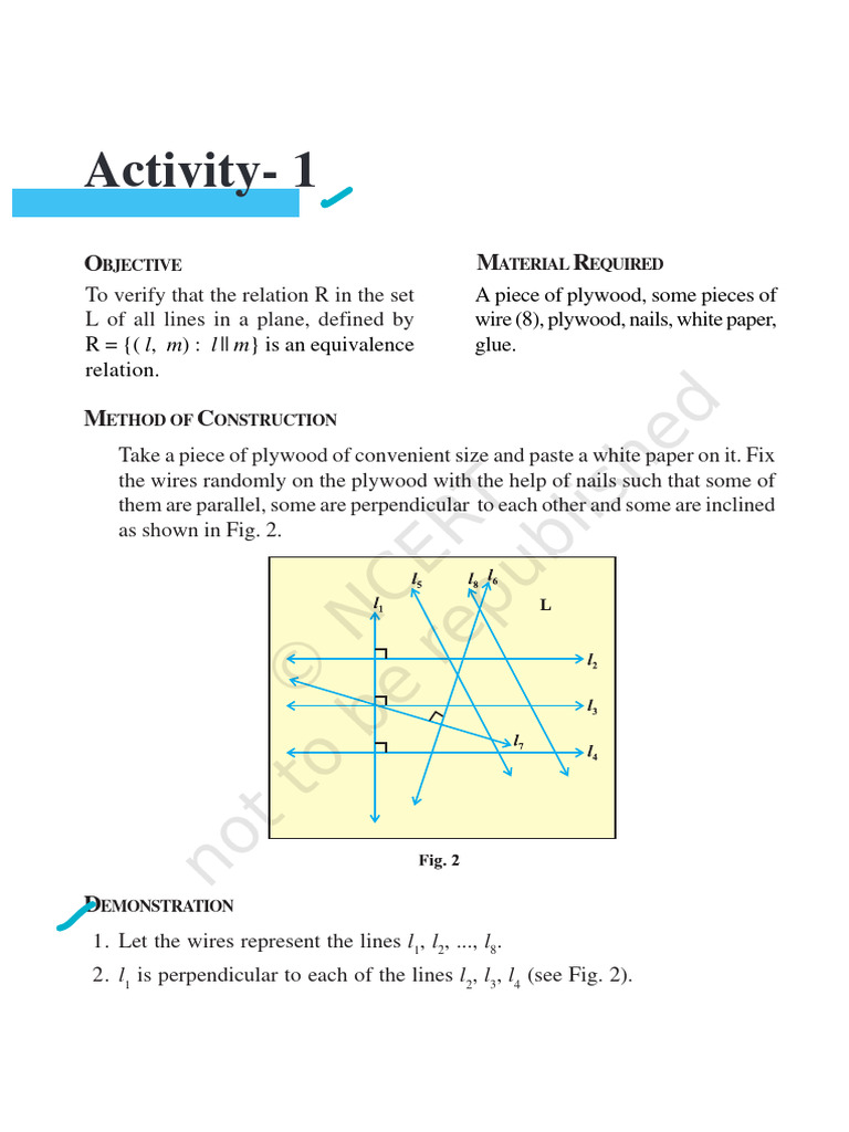 Class - XII, Activities 1 To 5 | PDF