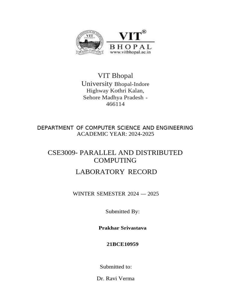 PDC Lab Report | PDF