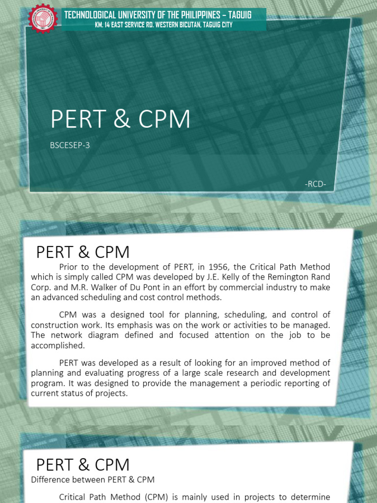 Pert & CPM | PDF