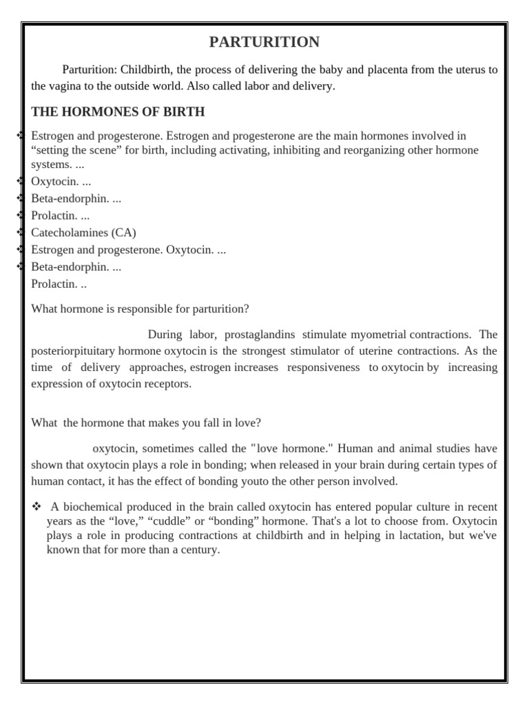 Parturition | PDF