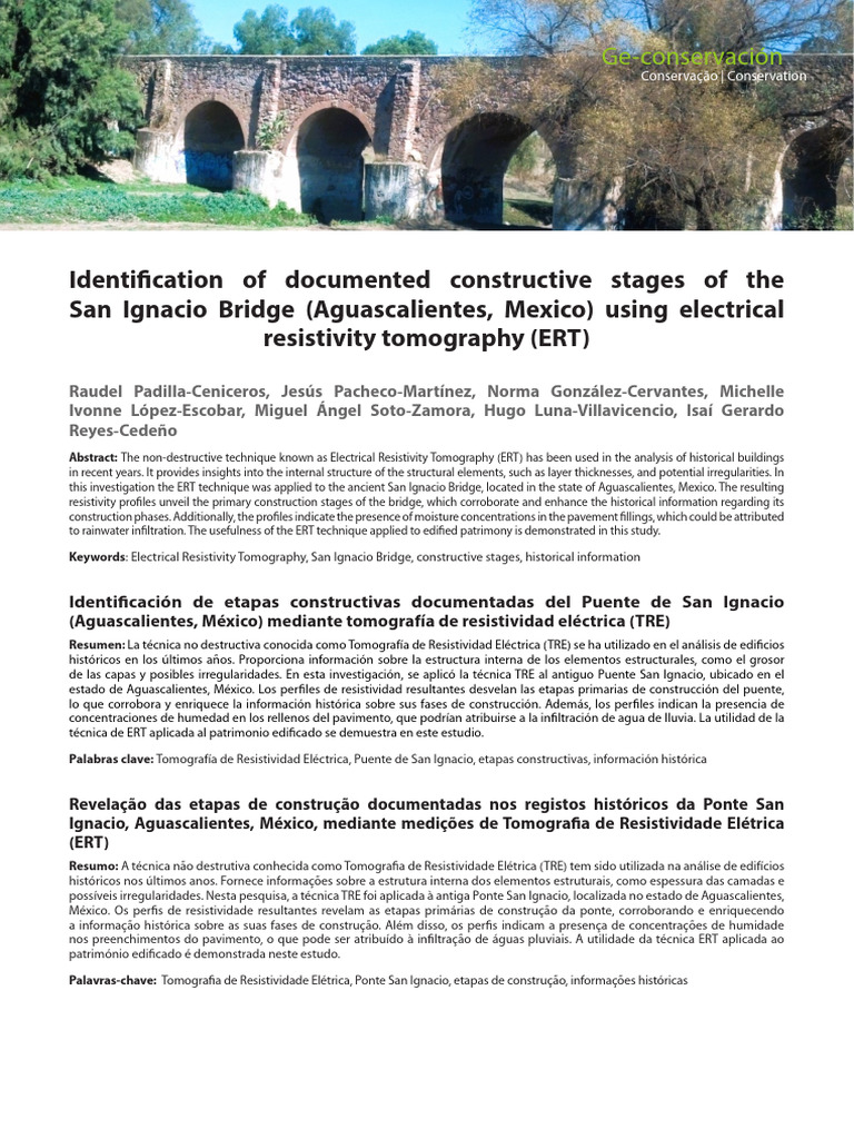 Identification of documented constructive stages of the San Ignacio ...