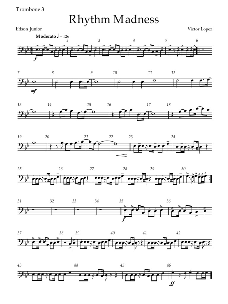 Rhythm Madness - Trombone 3 | PDF
