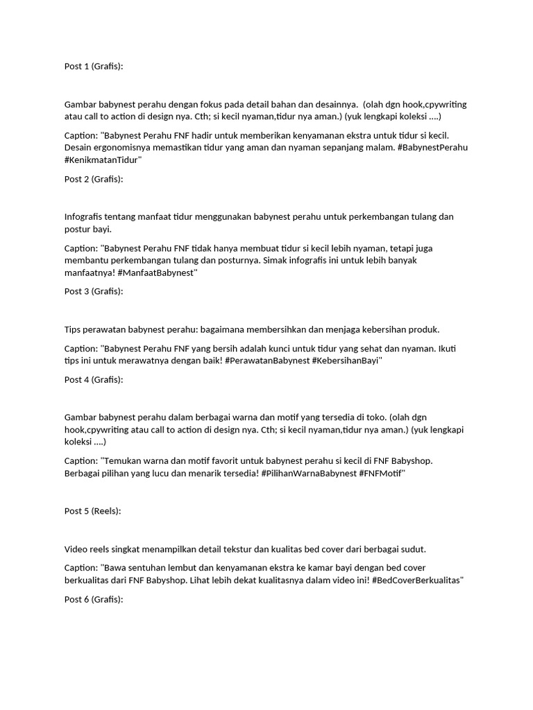 Konten Plan Maret FNF | PDF