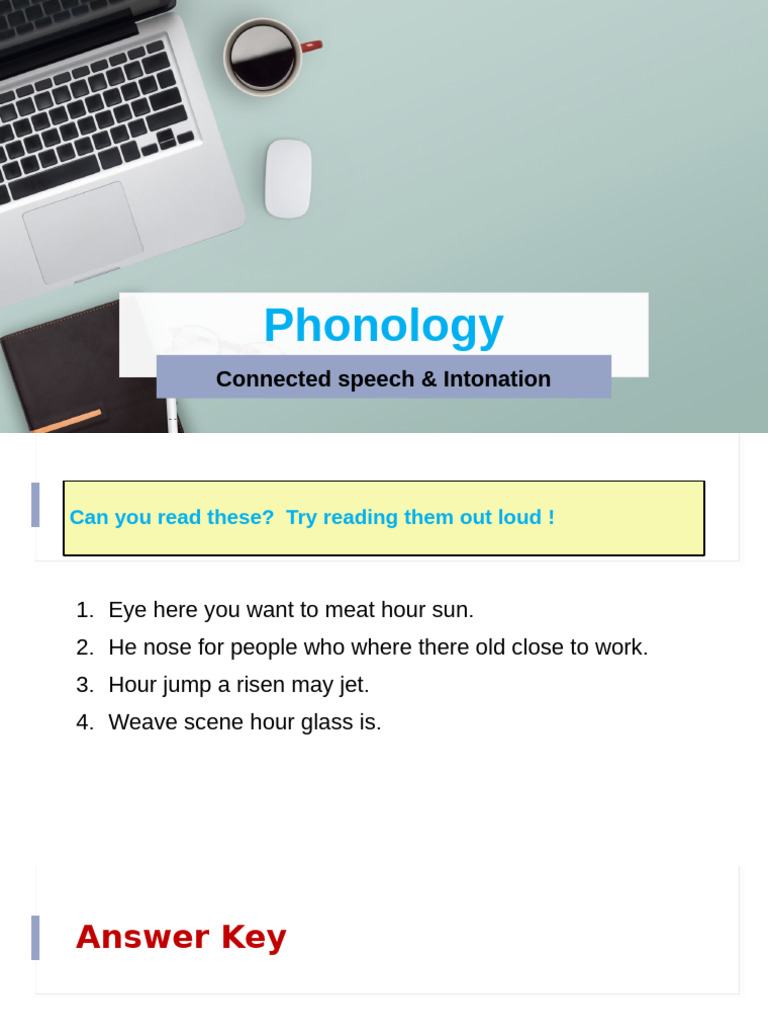 Connected Speech & Intonation | PDF