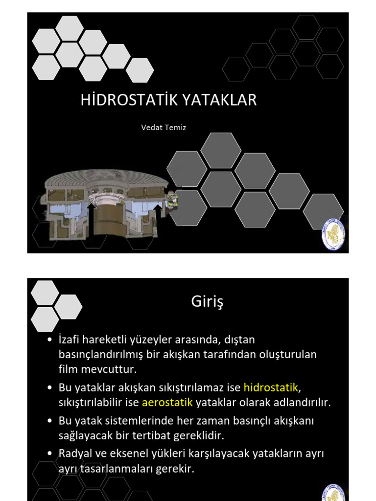 Hidrostatik Yataklar | PDF