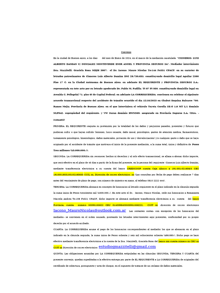 Modelo Acuerdo | PDF