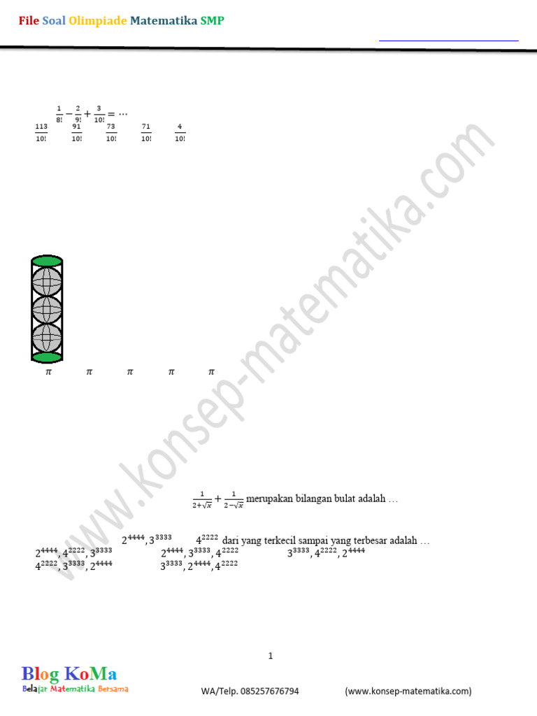 2011 Soal Osk Matik SMP | PDF