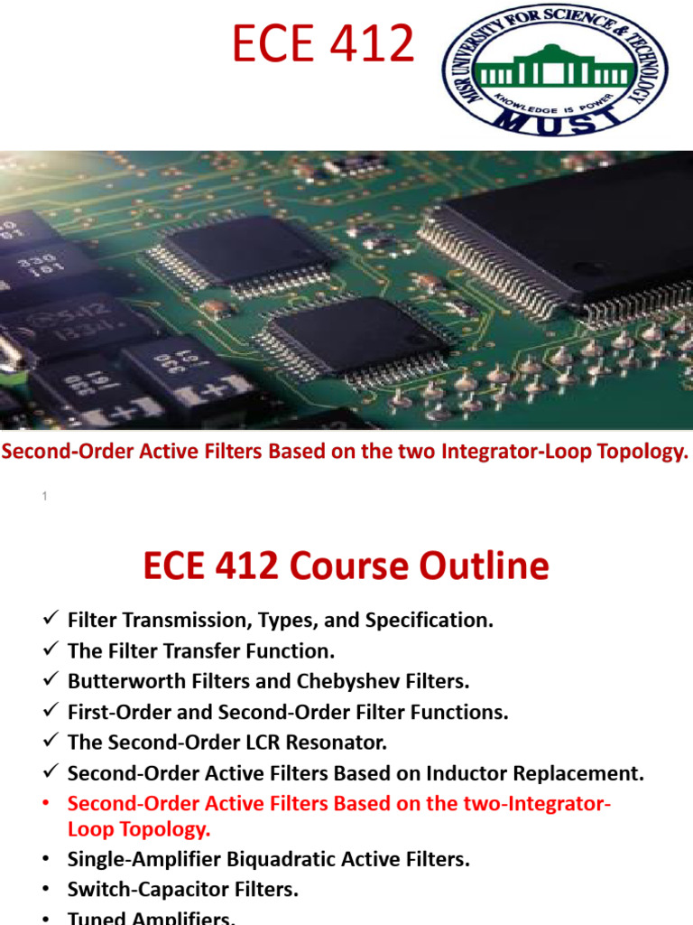 ECE 412 - Active Filter - Lecture 5 | PDF | Electronic Filter ...