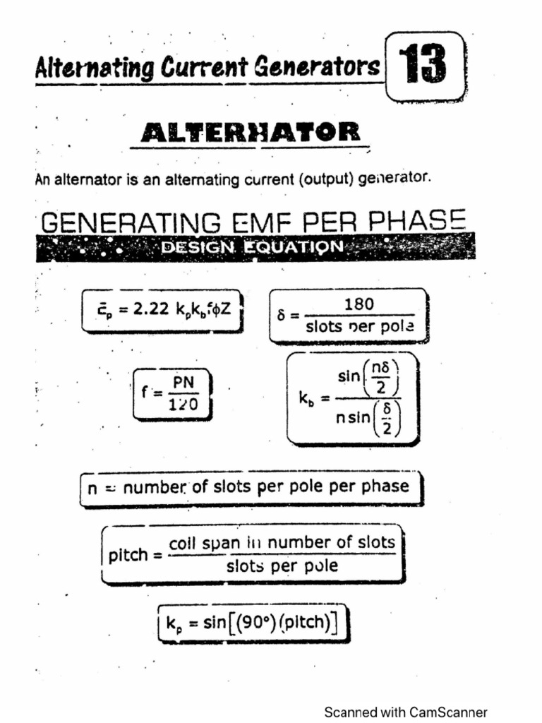 AC Generators (Alternators) | PDF