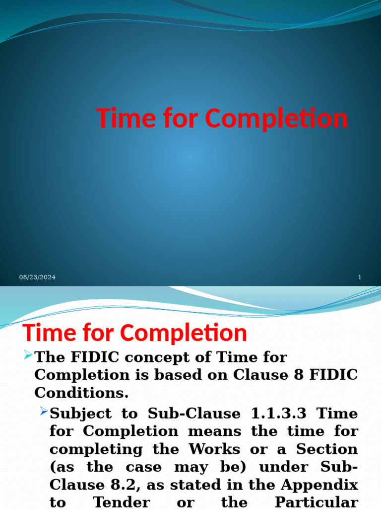 Chapter-4 Time For Completion Get | PDF