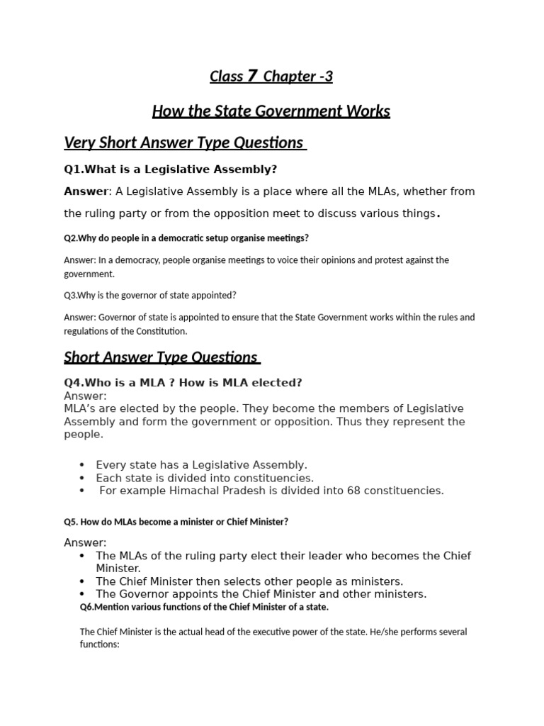 How The State Government Works | PDF