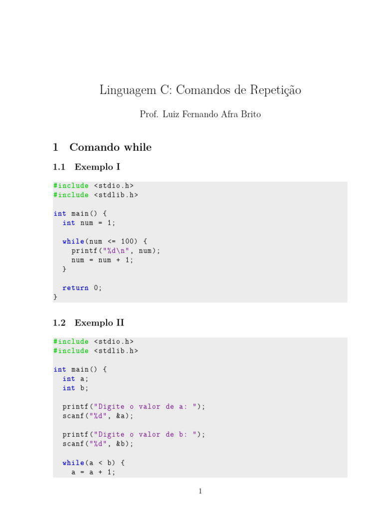 03 Comandos Repeticao | PDF