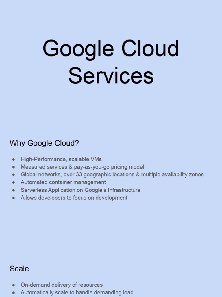 47077google Cloud Services | PDF