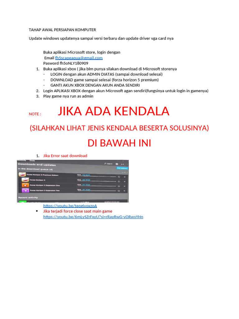 Jika Ada Kendala: Di Bawah Ini | PDF