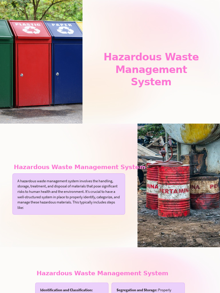 Hazardous Waste Management System | PDF