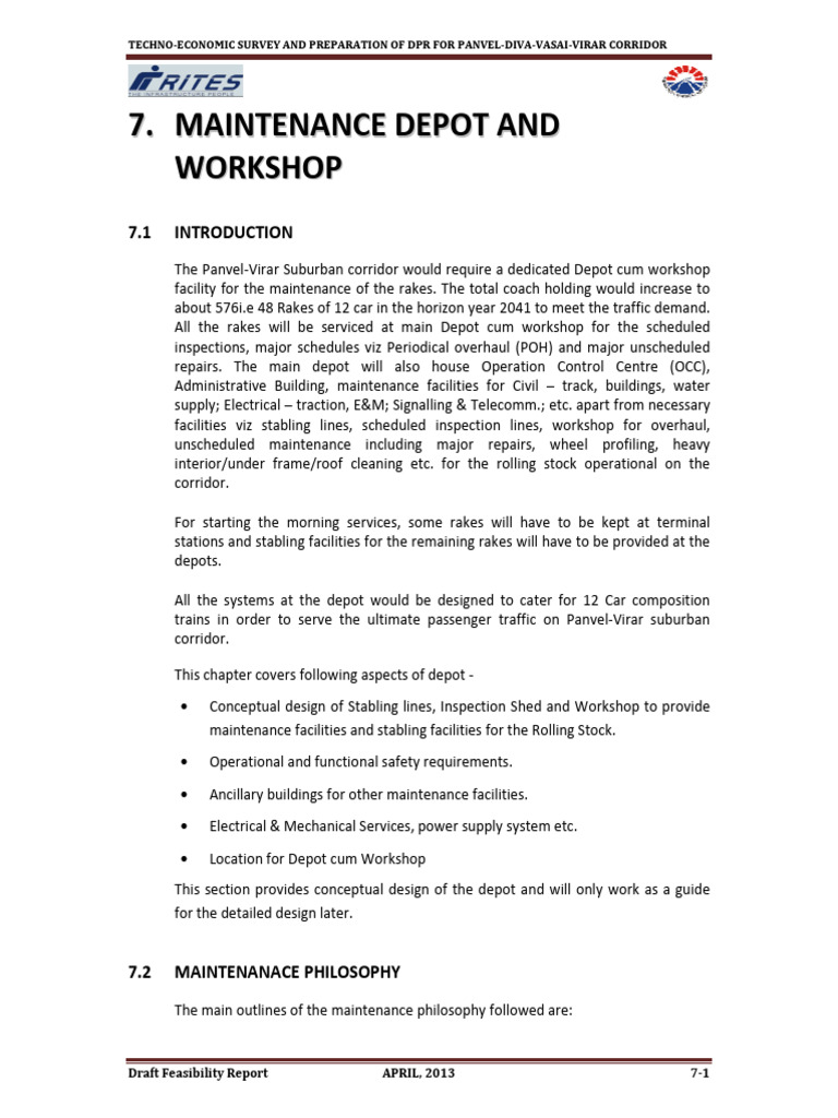 007 Chapter 7 - Maintenance Depot VR-PNVL | PDF