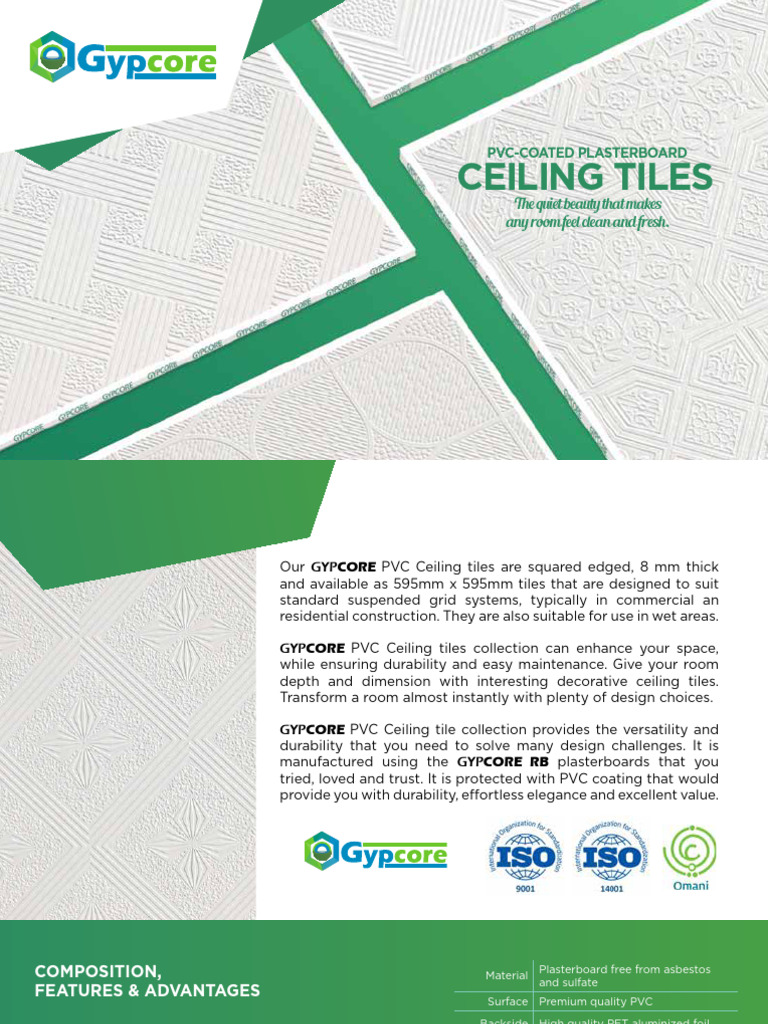 FLYER GYPCORE - Ceiling Tiles (English) | PDF