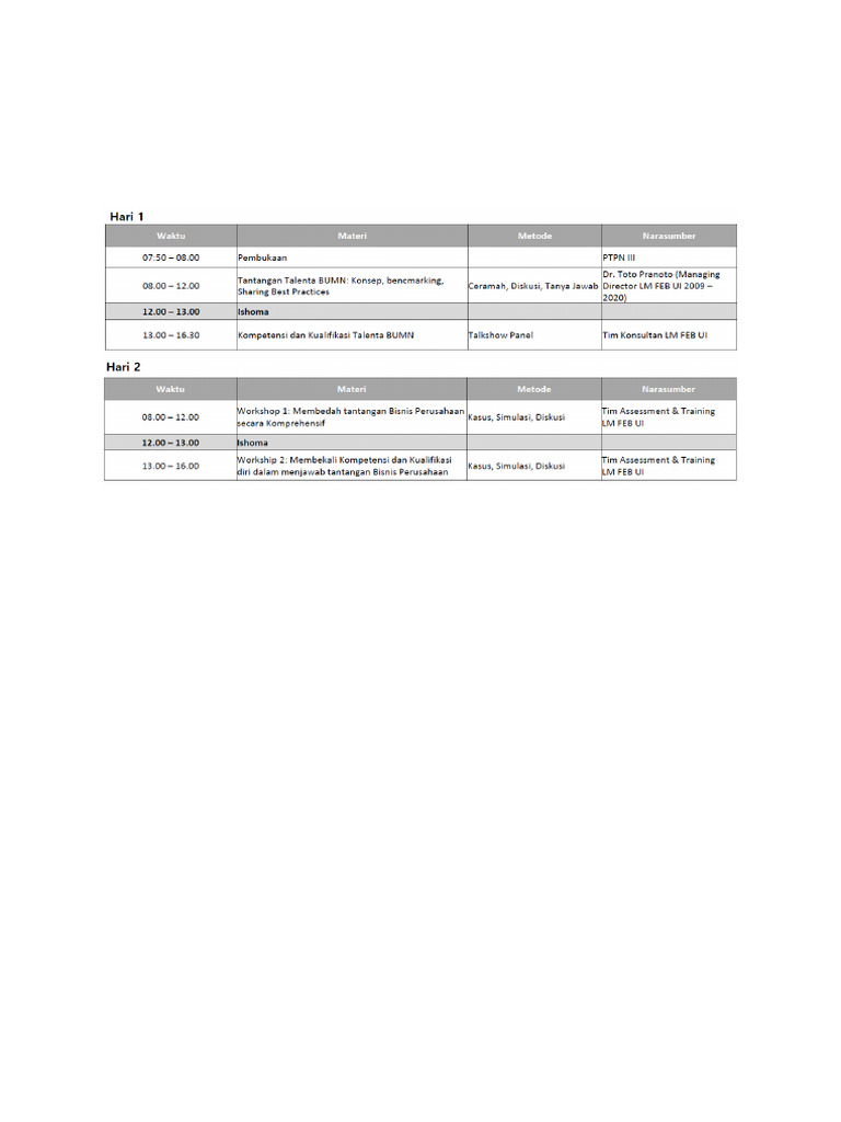 Rundown Executive Strategic Leadership Program | PDF