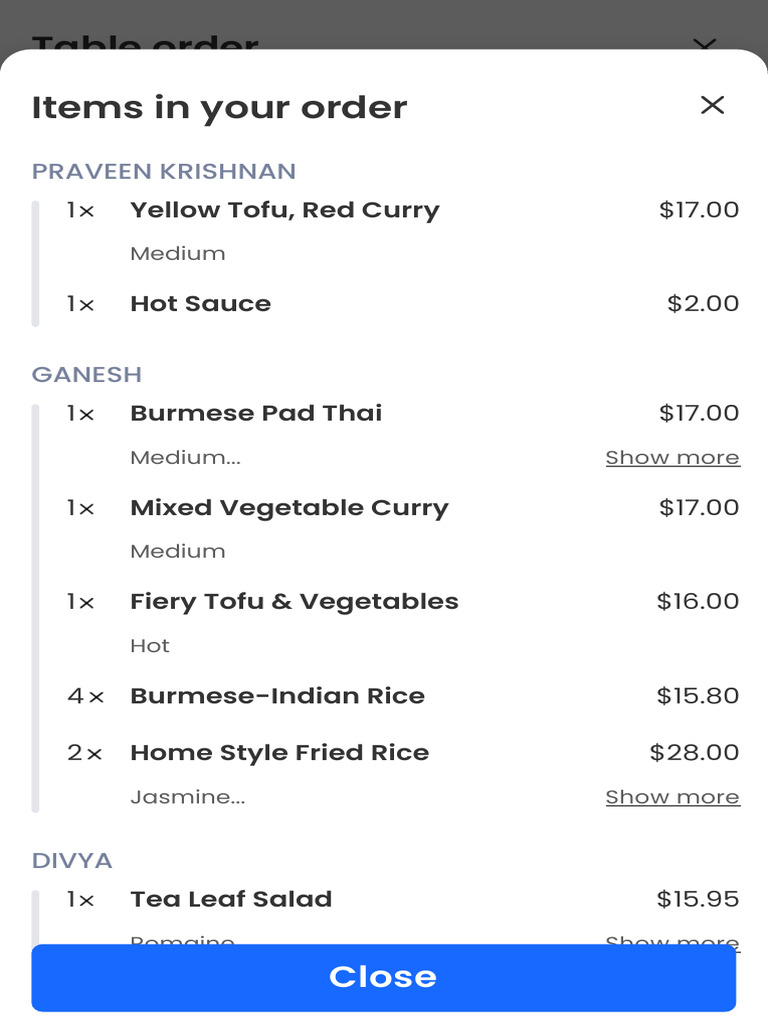 Order Rangoon Ruby Burmese Cuisine | PDF
