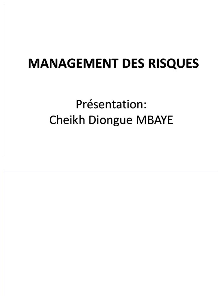 Management Des Risque | PDF