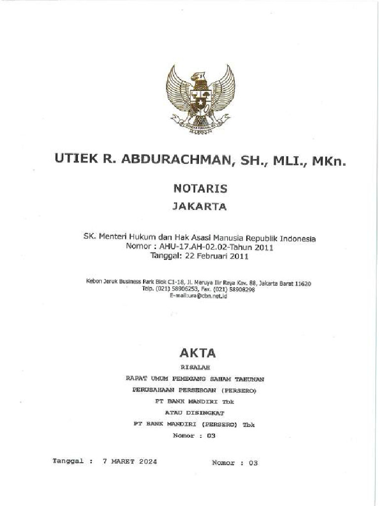 f-31625273-0 BMRI Ringkasan Risalah/Risalah RUPS 31625273 Lamp2 | PDF