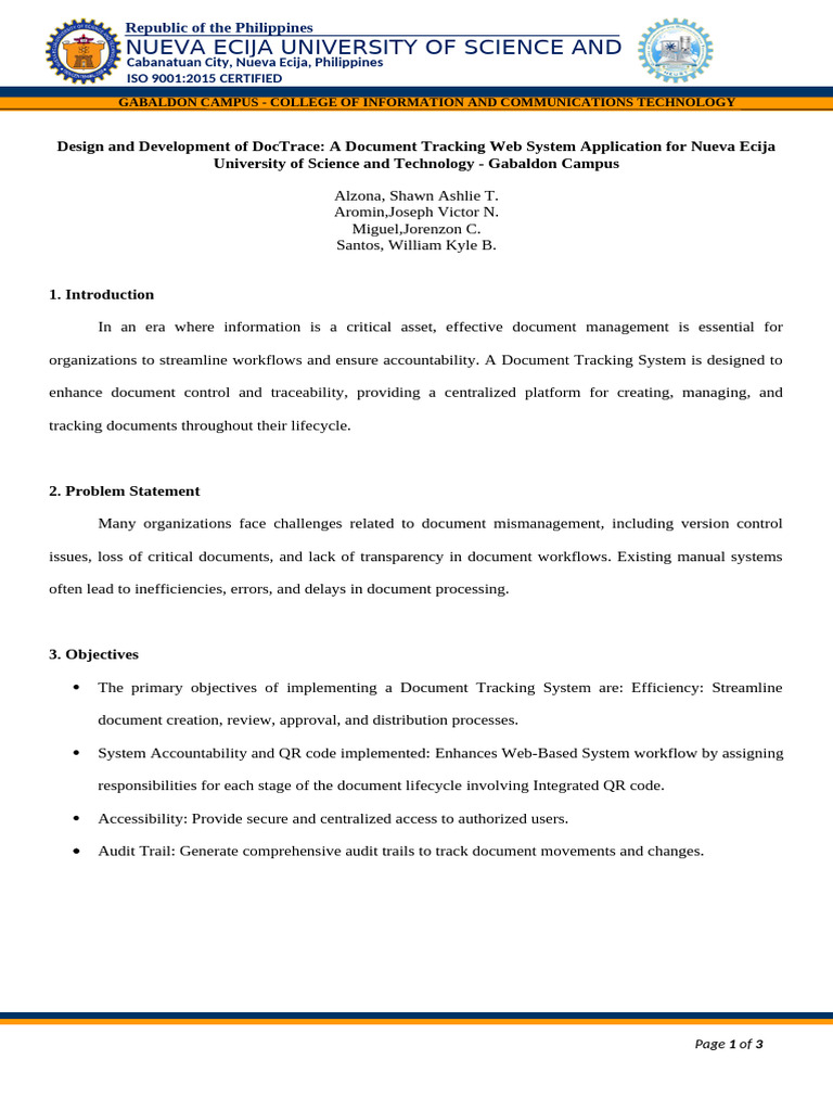Document Tracking System Finalllllllllll | PDF | Enterprise Resource ...