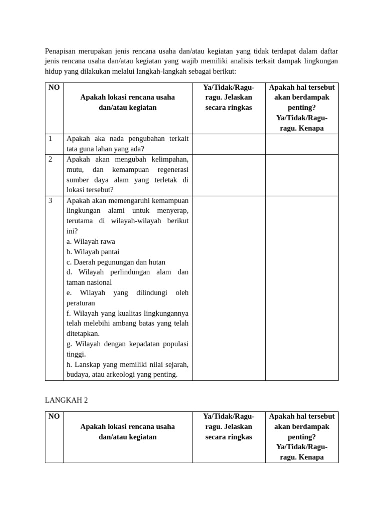 Tabel Penapisan | PDF